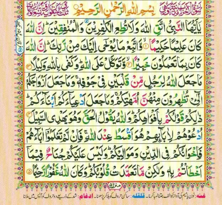 Surah Al Ahzab ( The confederates) download pdf and audio online ...