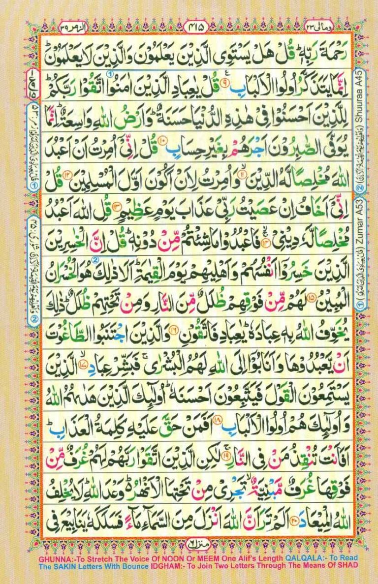 Surah Az Zumar {The Throngs} Download PDF & Audio - Quran and Surahs